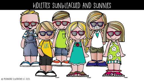 Kidlettes clip art, Sun bleached and Sunnies clip art, Summer clip art Mini