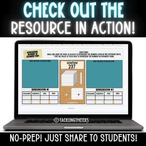 3rd Grade Represent Numbers in Expanded Form Digital Activity 3.2A