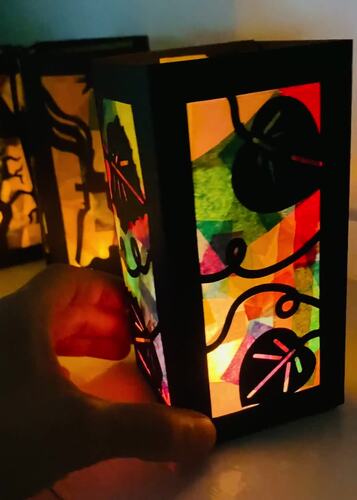 Halloween Lantern Art Activity | Ghosts Pumpkins and Witches Cricut Crafts
