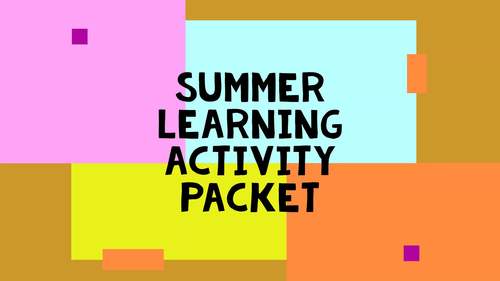 Summer Activities Word Search Packet by Smiling Students Lesson Plans