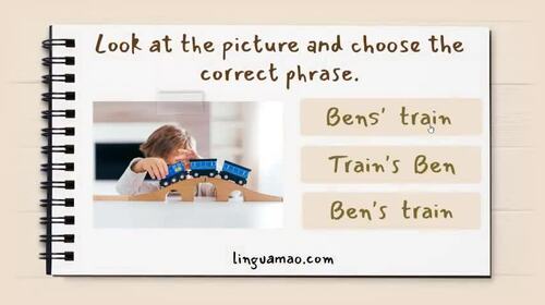 Possessive Case of Nouns. Interactive Quiz by Linguamao ESL | TPT