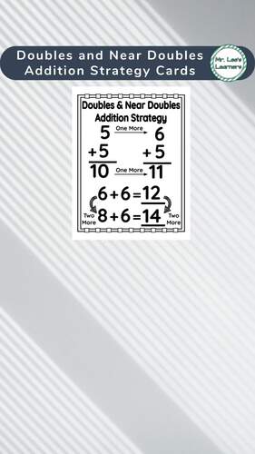 Doubles and Near Doubles Addition Strategy Task Cards by Mr Lee's Learners