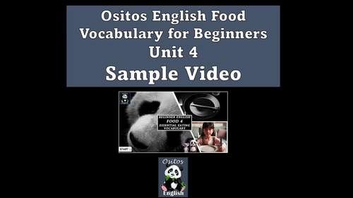 Beginner ESL: Food Unit 4 : Eating Words & Utensils by Ositos English