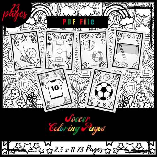 Soccer Coloring Pages For kids, Football Coloring Sheets PDF, Sport ...