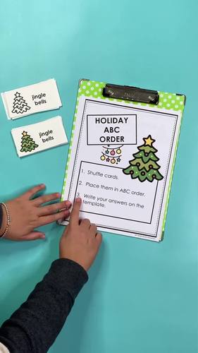 Holiday ABC Order | Christmas Literacy Activity | Christmas ...