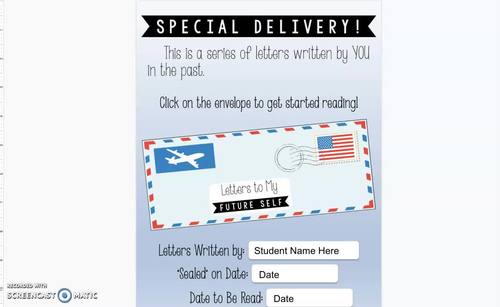 Letters to My Future Self | Use With Distance Learning by Ashleigh