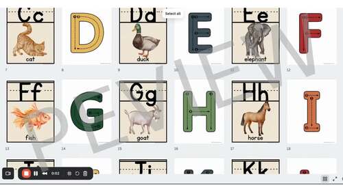 Alphabet Posters | Watercolour Animals | Nature/Earthy Colours | TPT