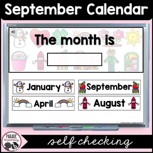 DIGITAL CALENDAR - September - Google Slides- Circle Time- Morning Meeting