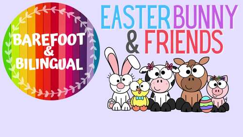 Easter Bunny & Farm Friends Clipart | Easter Party Clipart | TPT