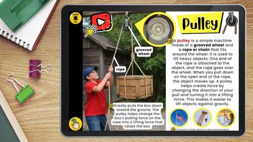Simple Machines Force and Motion Pulley Screw Lever Screw Wedge Wheel ...
