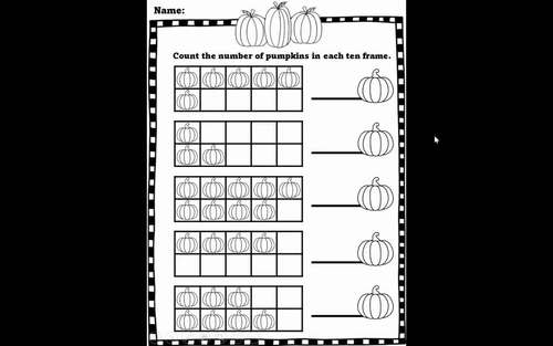 Pumpkin Numeracy: Ten Frames, Number Lines and more by Hello Hybrid ...