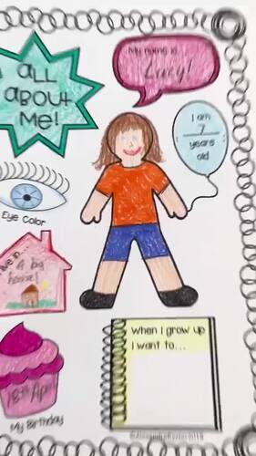 Back To School Worksheets - First Day Of School Writing Activity