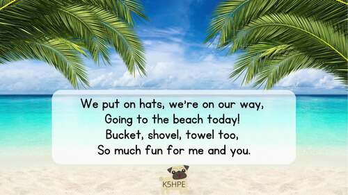Music: Beach Day Song, Classroom Songs Reading Activity Lyrics Performance