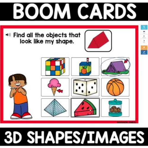 3D Shapes Kindergarten Boom Cards | Digital Task Cards | TPT