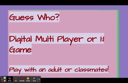 Guess Who Digital Game Fun Fridays, Remote Learning, Summer School, End ...