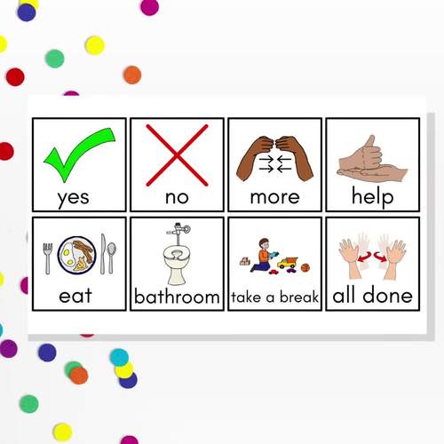 Mini AAC Boards for Communication and Basic Needs / Speech & Language ...