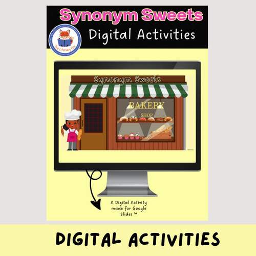 Digital Synonyms| Cloze Reading| ELA| Grades 4-7 by The Literacy Fox