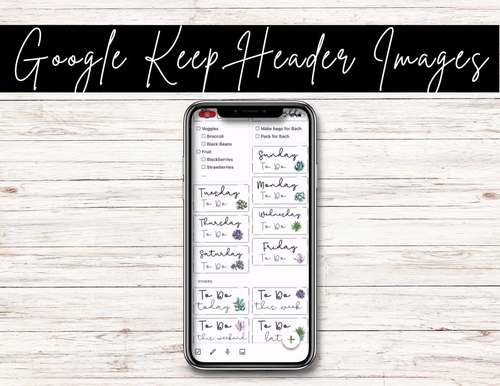 Google Keep Header Images - Succulents by Courtney Graziano | TPT