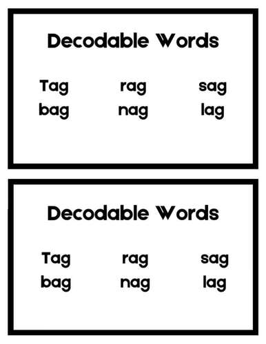 -ag Word Family Decodable Reader - Short A CVC Mini Book - Decodable Text