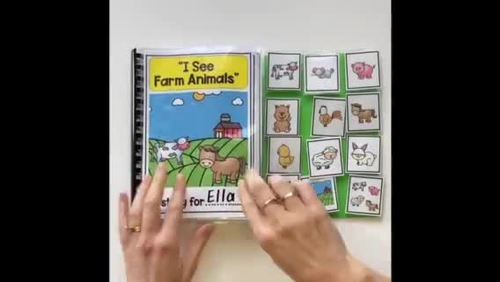 FARM ANIMALS INTERACTIVE ADAPTED BOOK & VISUALS SUPPORTS PACK for Autism
