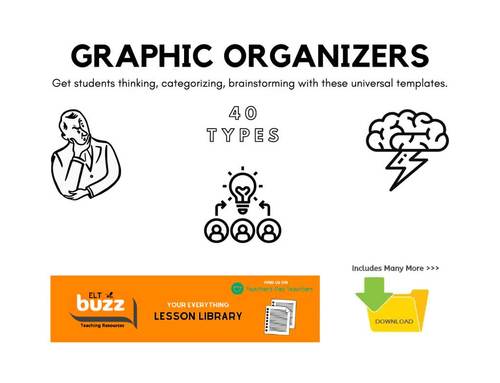Graphic Organizers Galore. ELA. ESL. EFL. Science. Helpers. Templates ...