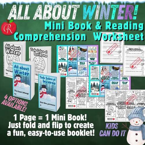 Winter Season Activity MiniBooks & Reading Comprehension. English ...