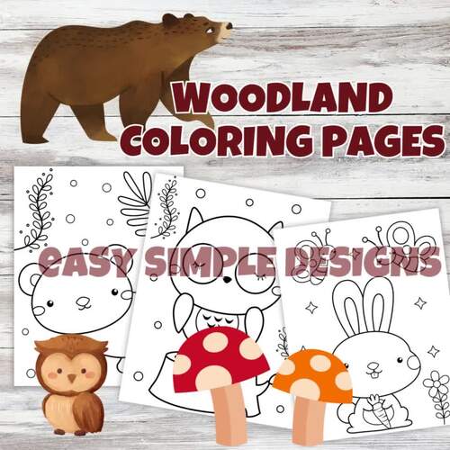 Printable Woodland Animal Coloring Pages-Woodland Animal Activity Page