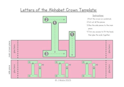 Letters of the Alphabet Ii Crown Craft Activity & Animal Headband ...