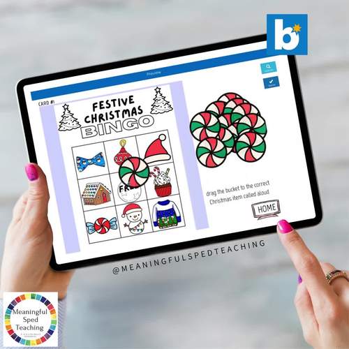 Christmas Bingo Game Boom Cards™ by Meaningful Sped Teaching | TPT