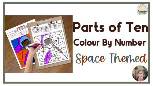 Space Parts of Ten Color-by-Code Coloring Pages for Math Centers,1st ...