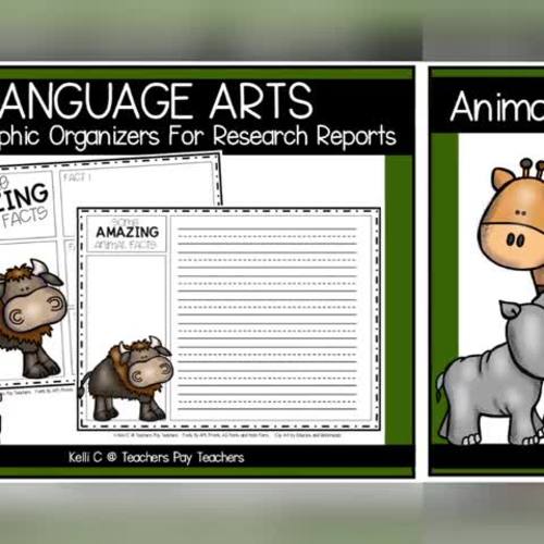 Animal Research Reports and Graphic Organizers for Safari Animals by ...