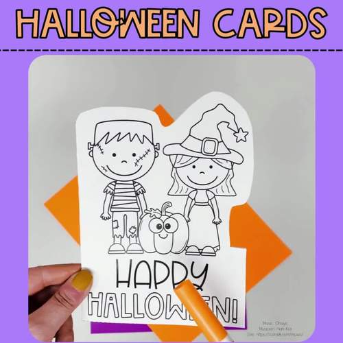 Printable Halloween Cards for Kids by Playful Pursuits | TpT