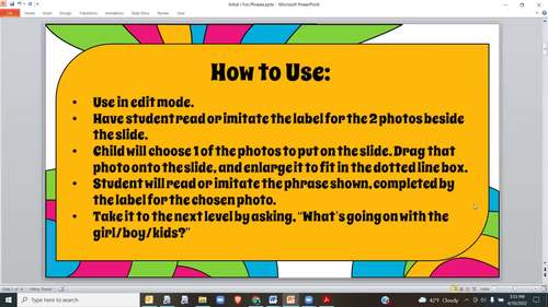 Fun Phrases: Medial /l/; sentences; phonics by Global Education Therapy