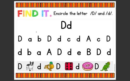 Look and Find the Letter | Digital Alphabet Worksheets | Distance Learning