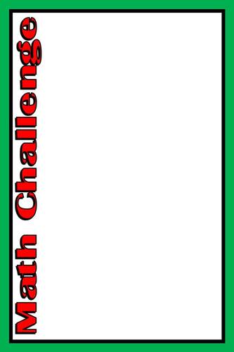 December BULLETIN BOARD MATH CHALLENGE Computation Critical Thinking ...