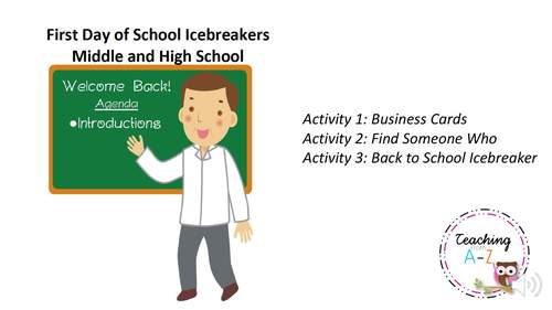 First Day of School Ice Breakers by Teaching from A-Z | TpT