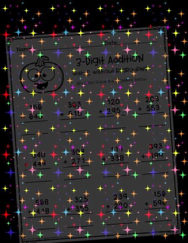 Halloween 3 Digit Addition Worksheets With & Without Regrouping | Math ...