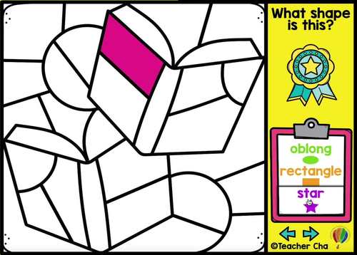 Digital Color by Code: Recognizing Shapes (BOOM Cards™ for Distance ...
