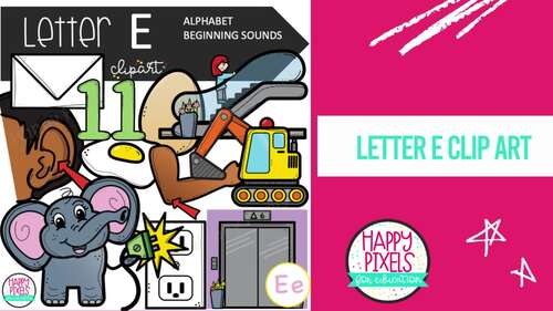 the letter e objects clipart - letter e images clip art - letter e ...