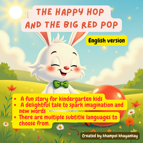 The Happy Hop and the Big Red Pop-English Story Video with 52 Language ...