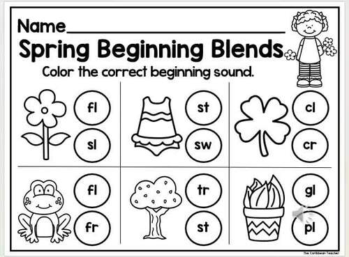 Spring Kindergarten Packet - Math and Language Arts by The Caribbean ...