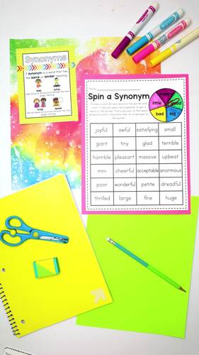 Synonyms & Antonyms Unit - Vocabulary Activities for Word Pairs | TPT