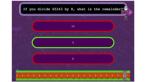 Math Trivia Activity Grade 5 Instant Feedback Digital Spiral Review Low ...
