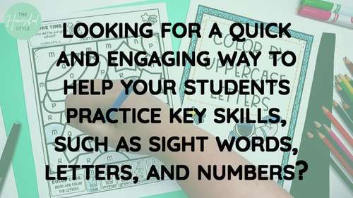 Space Color by Sight Word, Letter, Number and Number Sense Activities