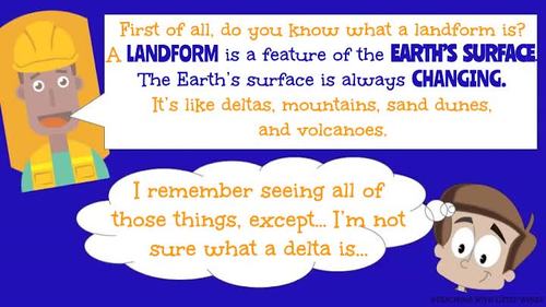 Landforms: Changes to Earth Lessons & Guided Notes | DIGITAL & Print
