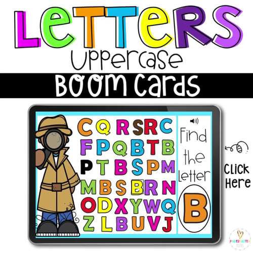 Boom Cards Uppercase Letter Seek and Find Distance Learning | TPT