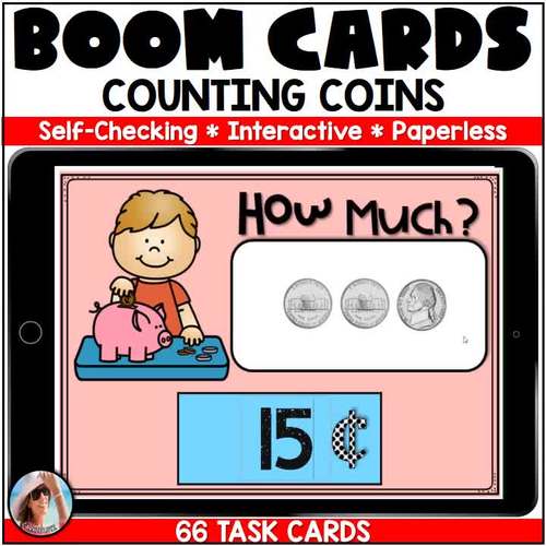 Counting Coins | Boom Cards | Distance Learning | TpT