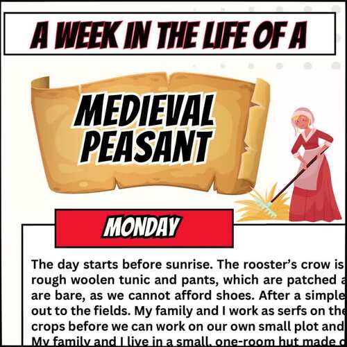 Middle Ages History Activity: A Week in the Life Peasants in Medieval Times