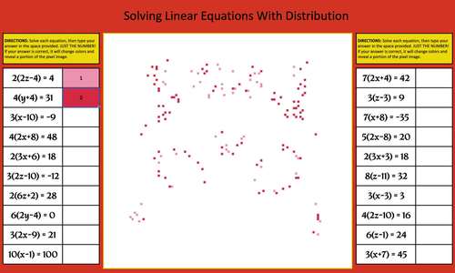 HALLOWEEN Solving Multi Step Equations With Distribution - Digital Pixels!