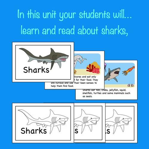 Sharks - Nonfiction Writing Unit - for early writers and ESL students